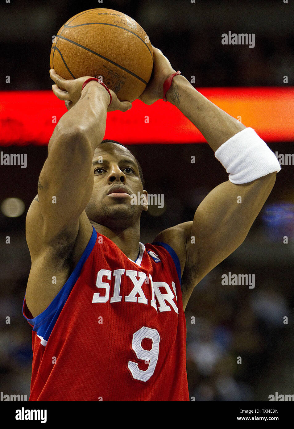 Philadelphia 76ers forward Andre Iguodala takes a free throw against ...