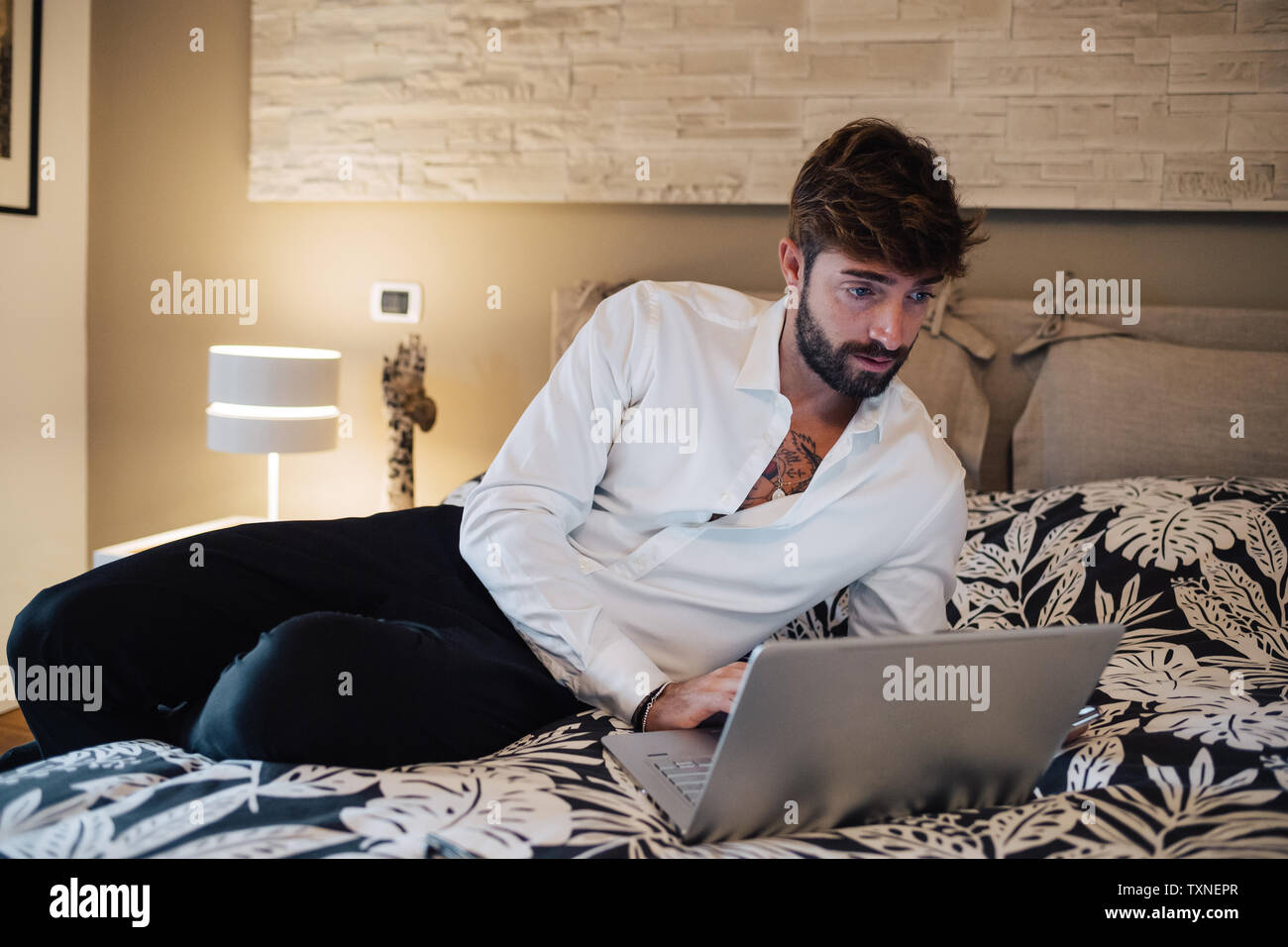 Person reclining bed hi-res stock photography and images - Alamy