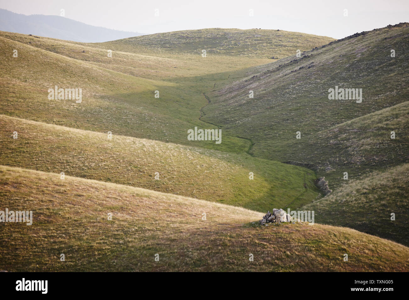 Winding valley path, Tehachapi, California, United States Stock Photo ...