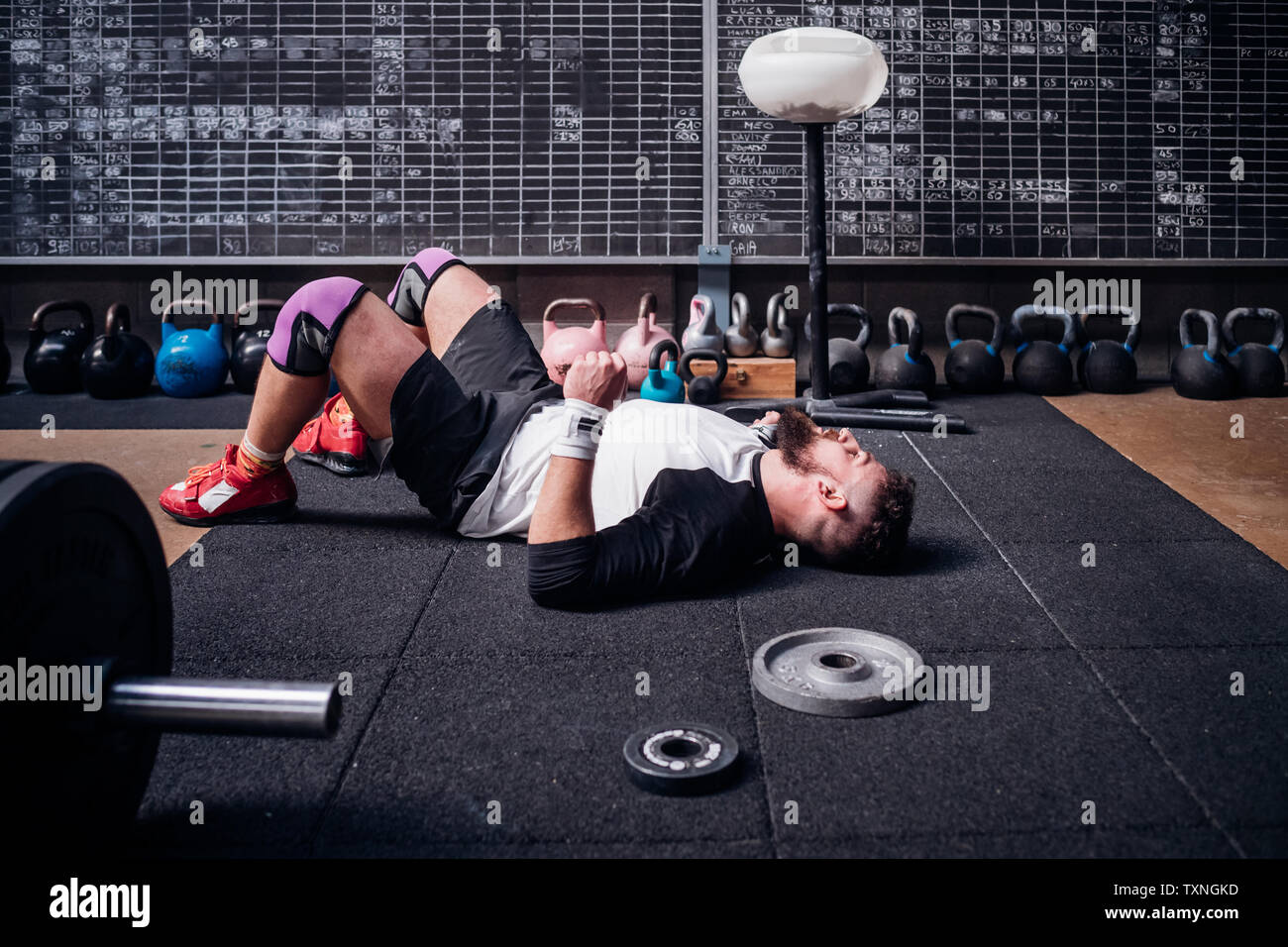Man exhausted gym hi-res stock photography and images - Alamy