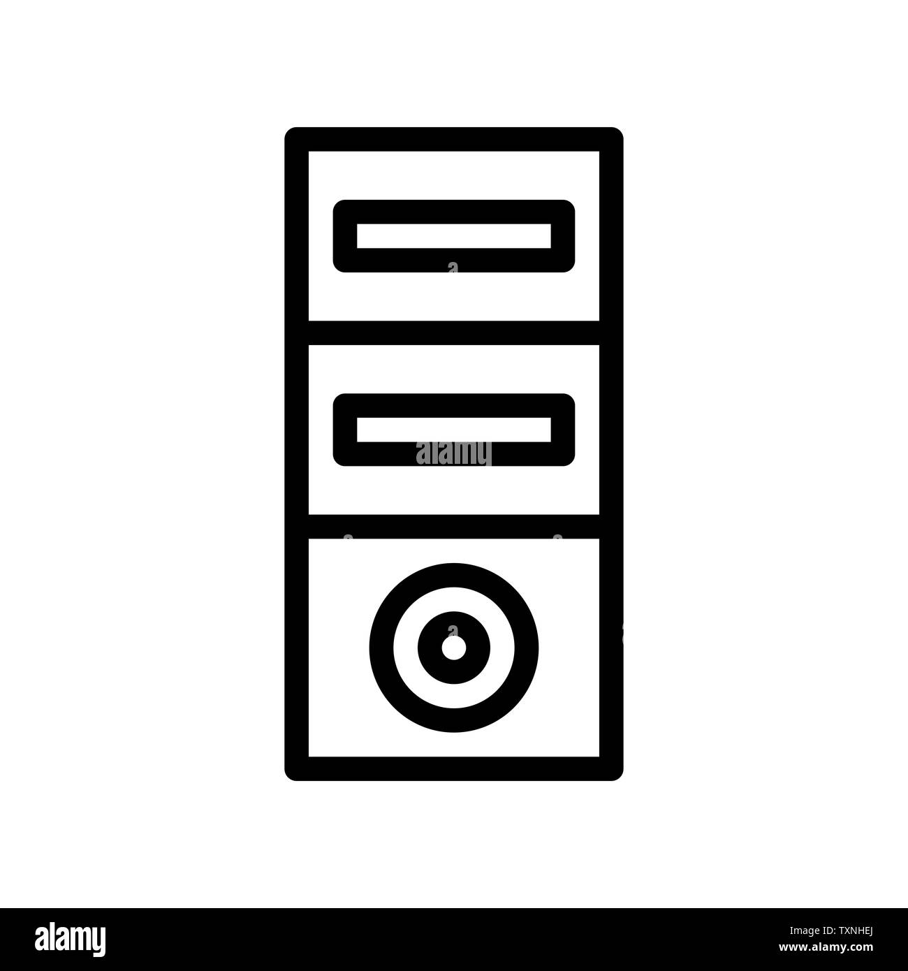 case personal computer accessories logo or icon illustration Stock ...