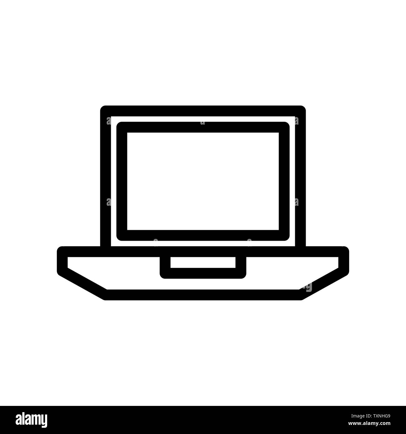 laptop notebook logo or icon illustration Stock Photo - Alamy