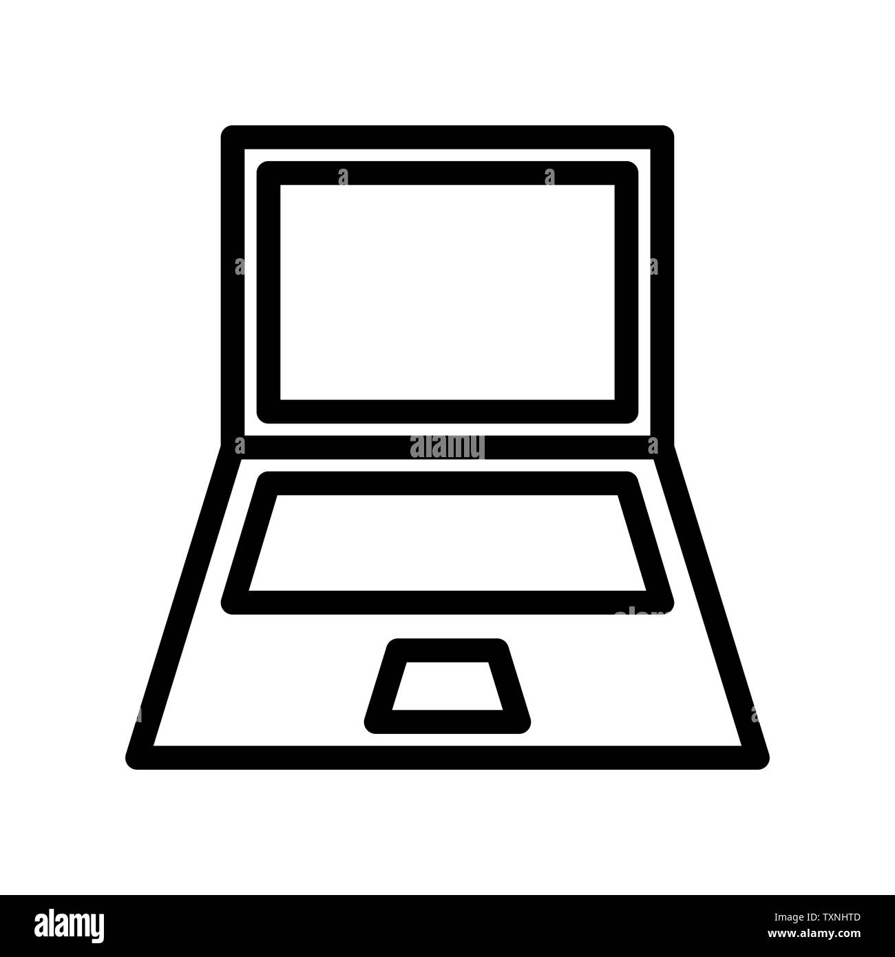 laptop computer notebook logo or icon illustration Stock Photo - Alamy