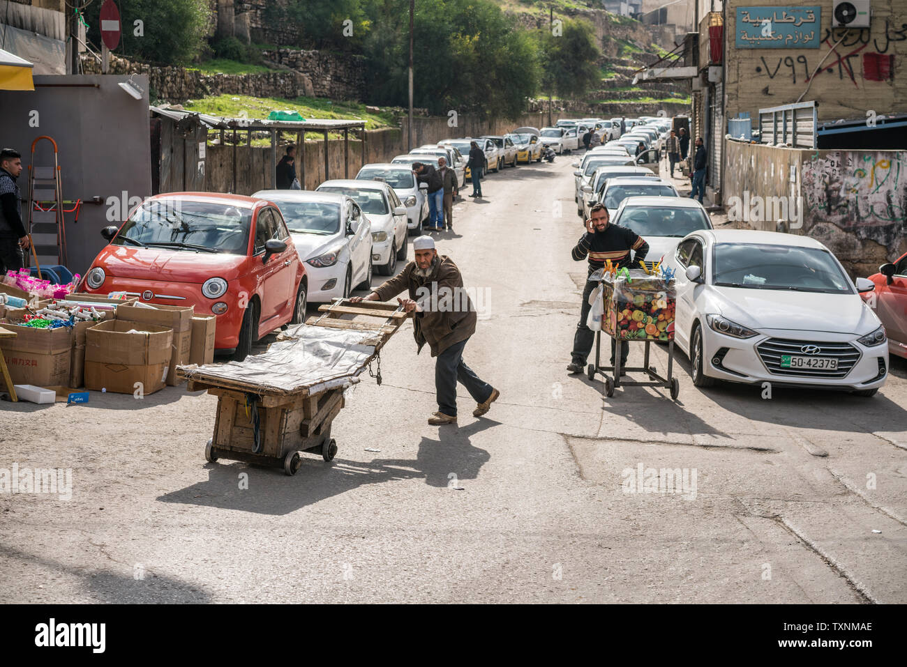 Local people,in the street of the Amman, Jordan Stock Photo - Alamy