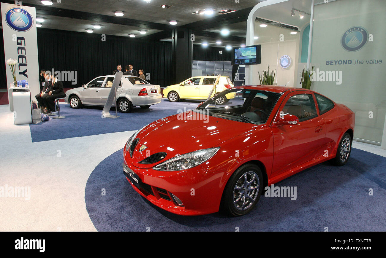 The Geely Coupe shown by the Chinese car manufacture during the press ...