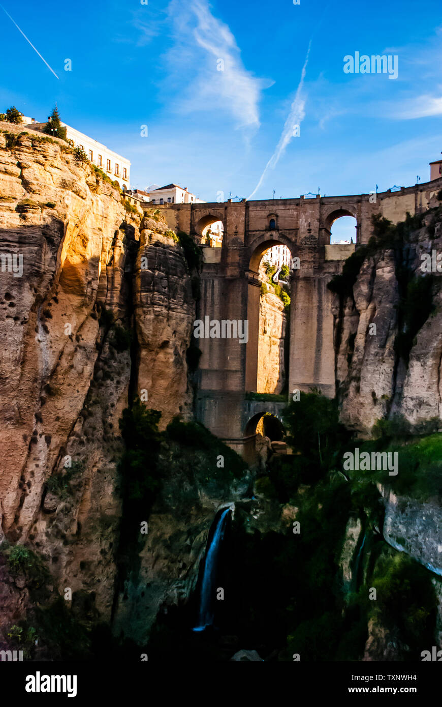 The bridge over cliff in Ronda Stock Photo - Alamy