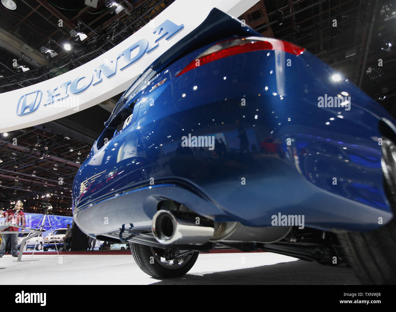 A 2009 Honda Civic is displayed at the North American International ...