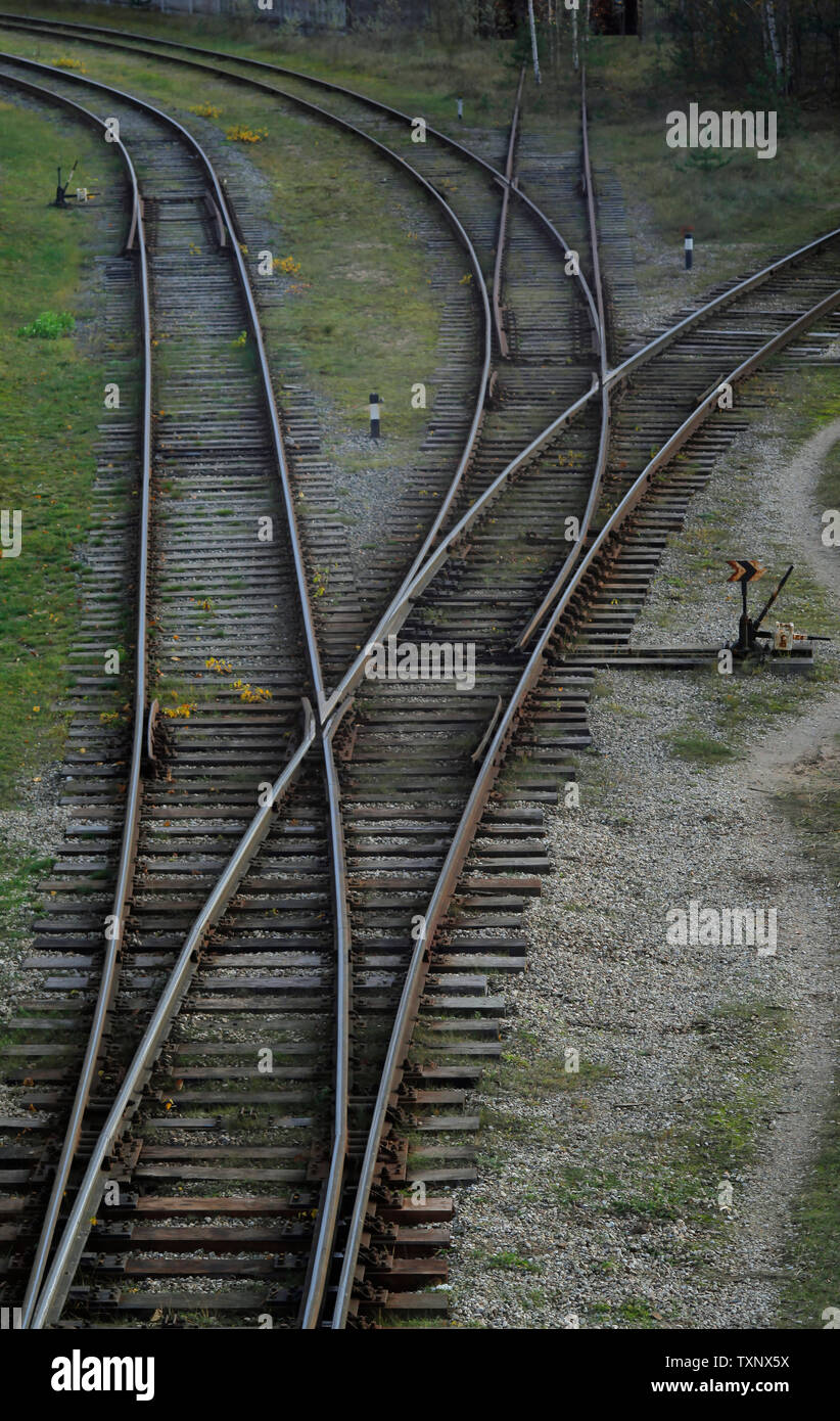 Train track switch hi-res stock photography and images - Alamy