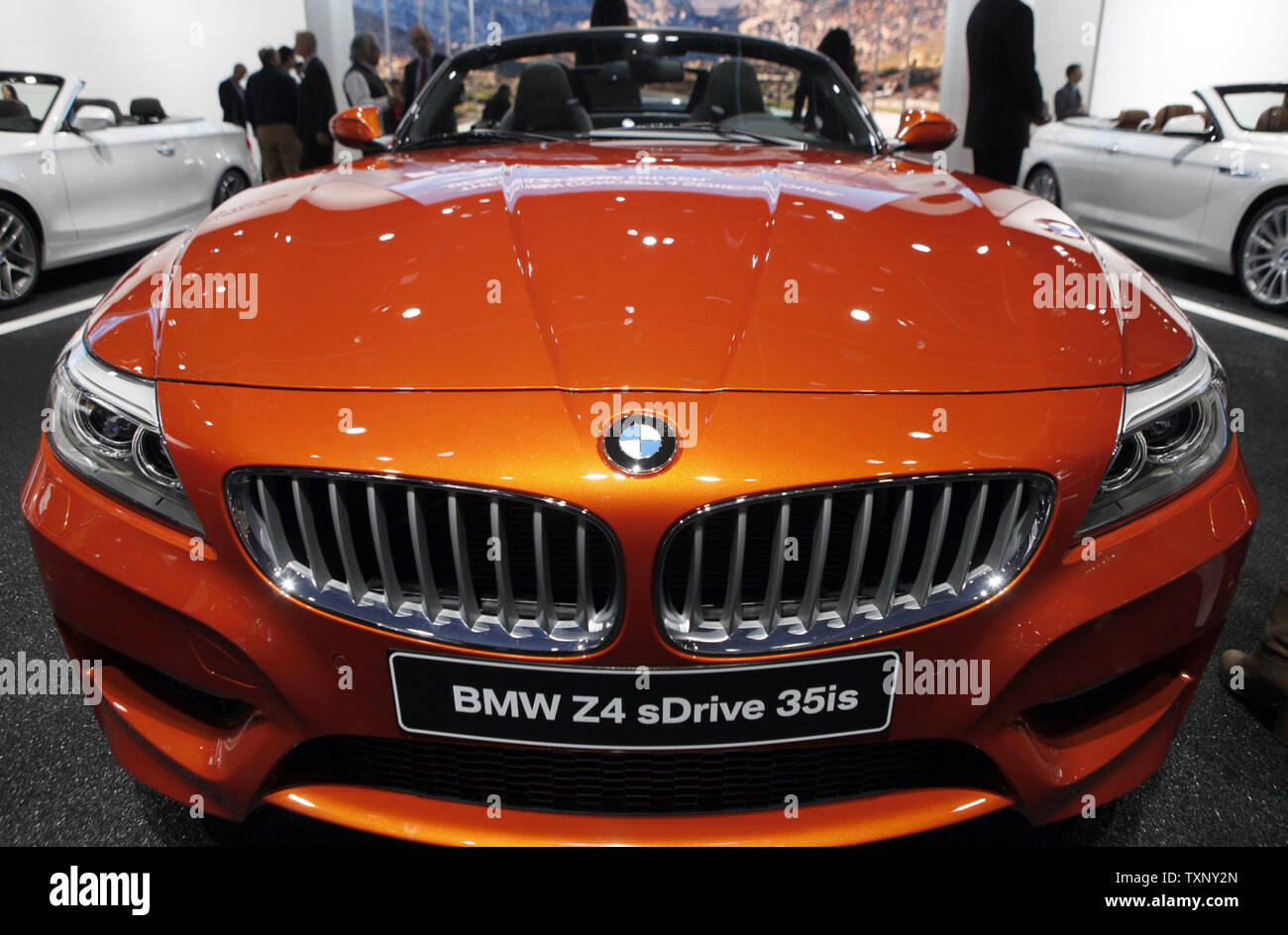 The new BMW Z4 is on display during the 2013 North American ...