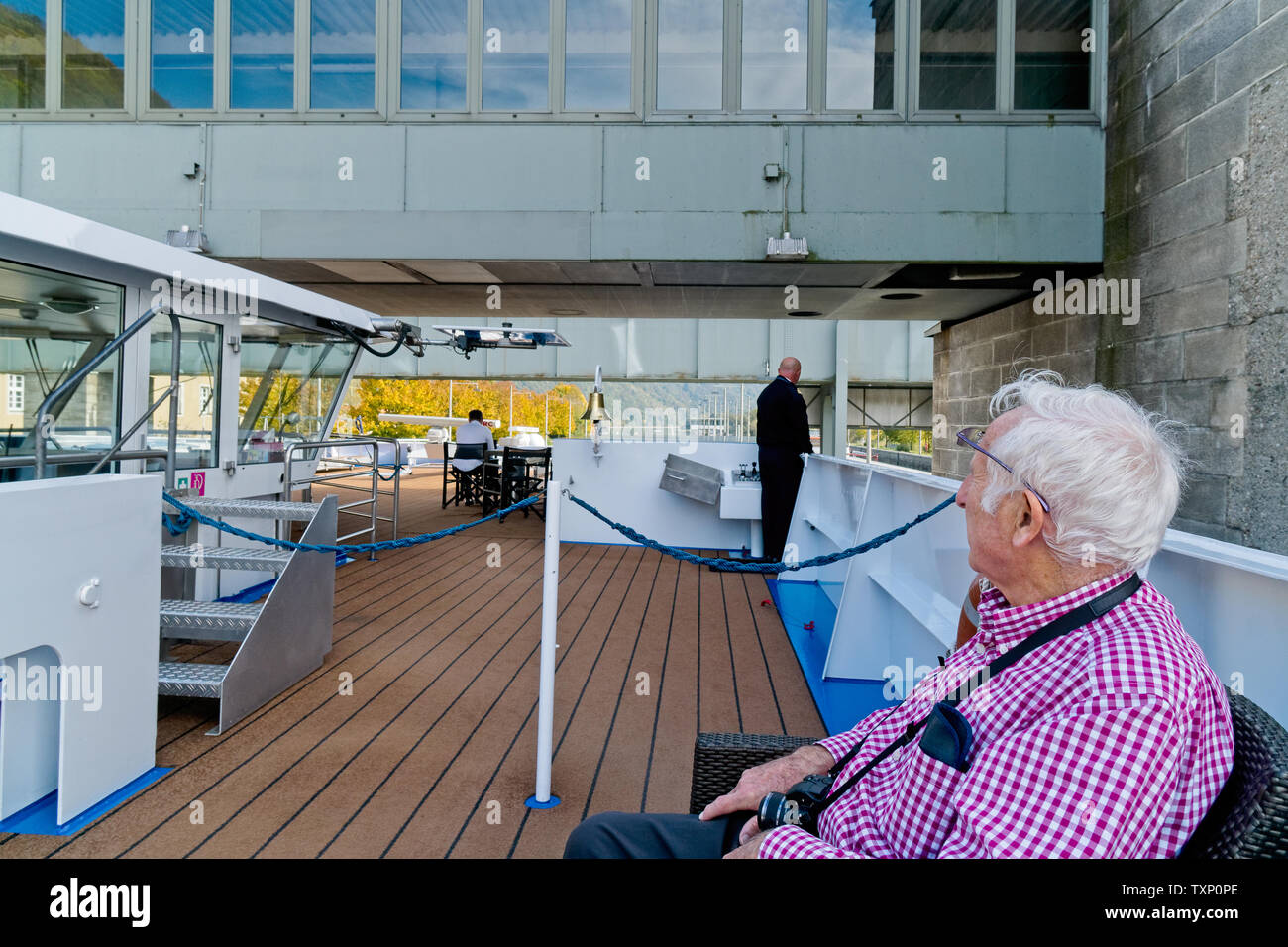Jochenstein river lock on the River Danube in Austria Stock Photo - Alamy