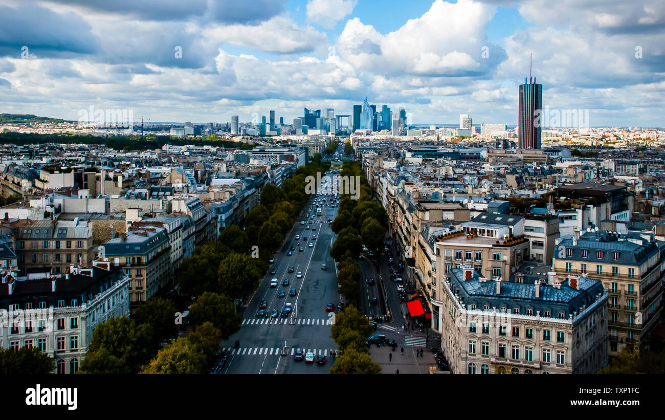 Panoramic view of downtown Paris Stock Photo - Alamy