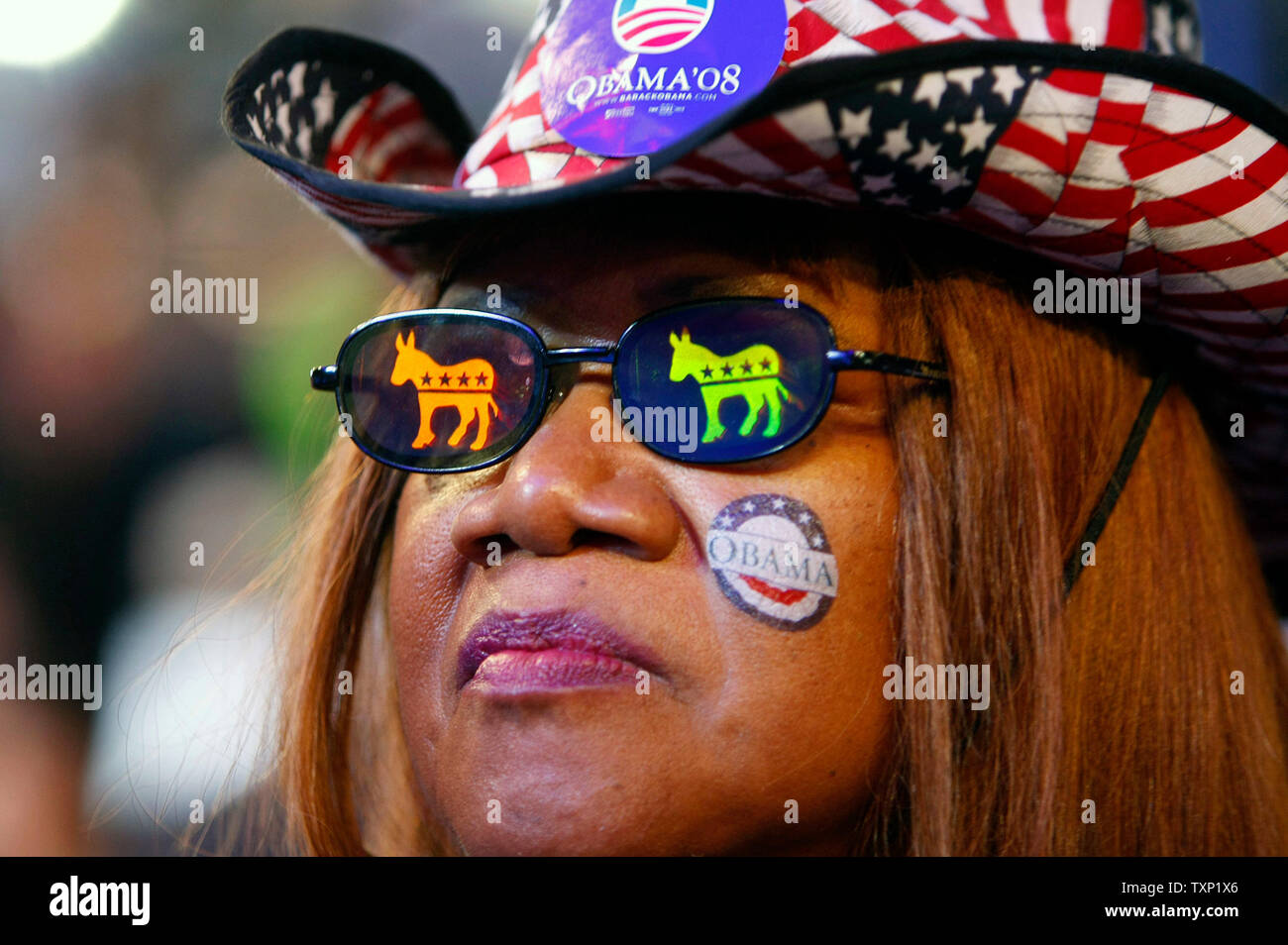 Julia Hicks, a delegate from Colorado, stands for the opening ...