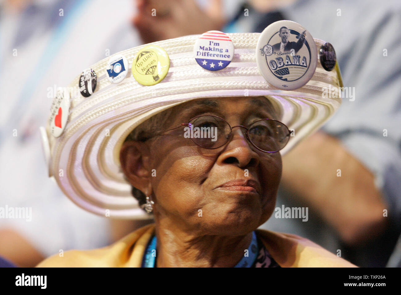 Washington State Senator and convention delegate Rosa Franklin listens ...