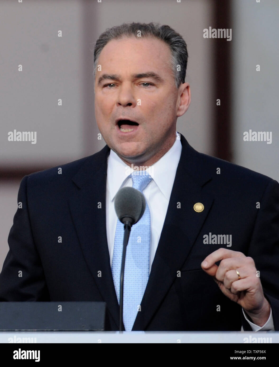 Gov. Tim Kaine (D-VA) delivers remarks during the final day of the ...