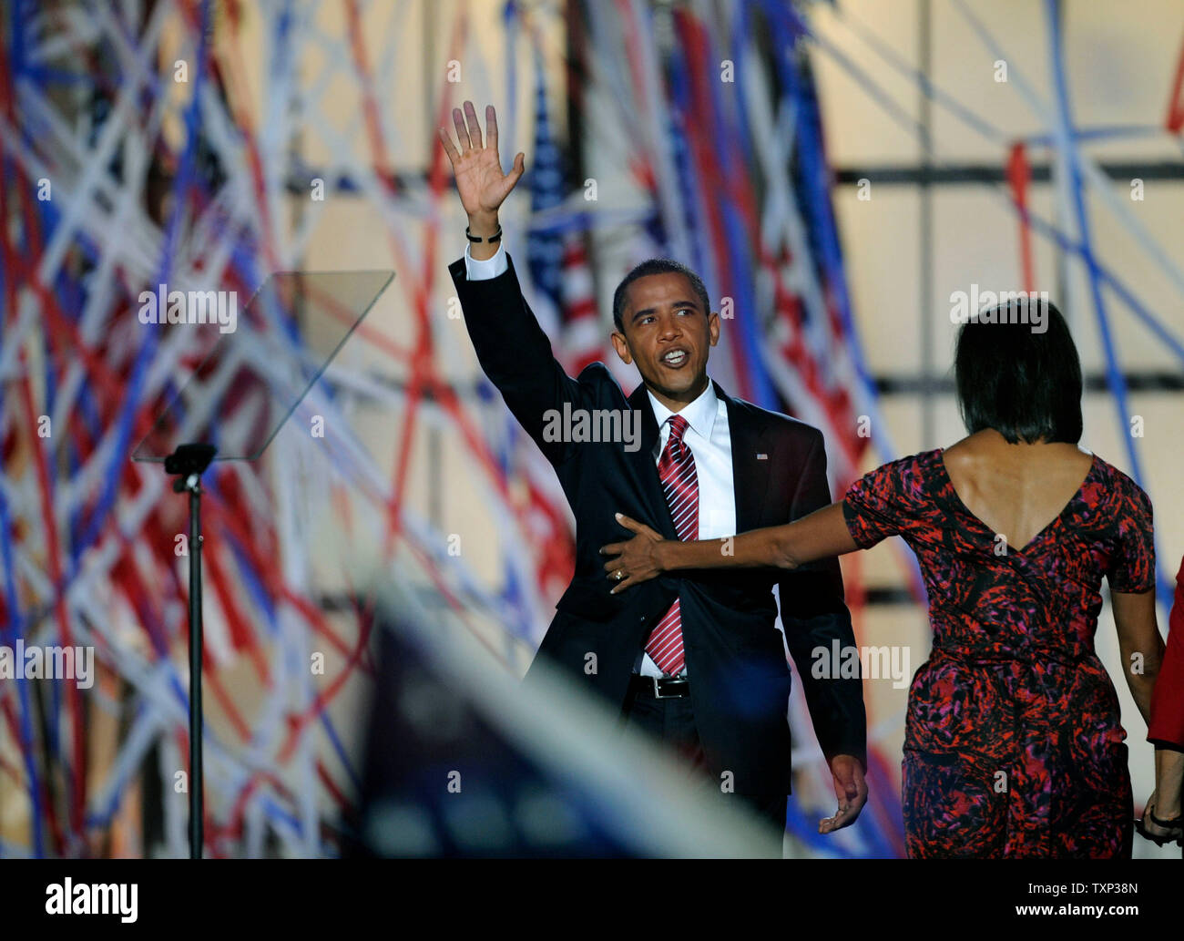 Obamas acceptance speech hi-res stock photography and images - Alamy