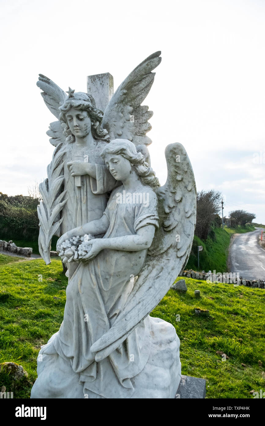 Angel figure angel sculpture cemetery hi-res stock photography and ...