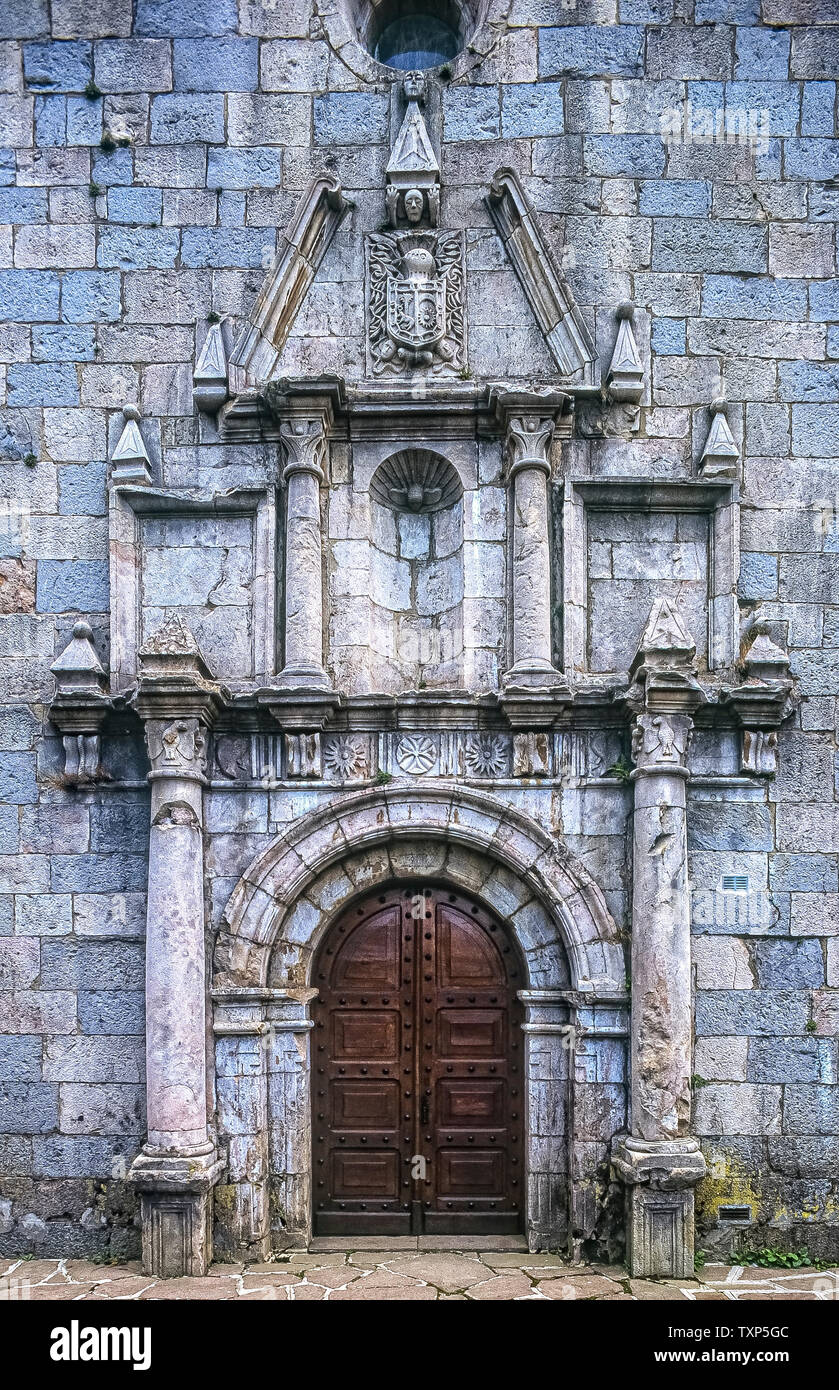 Spain Navarra - Auritz Burguete - Church of St Nicolas of Bari Stock ...