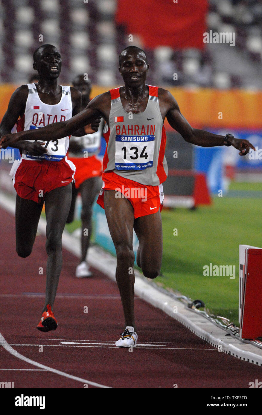 Bahrain's Hassan wins the gold medal in the men's 10,000 meters at the ...