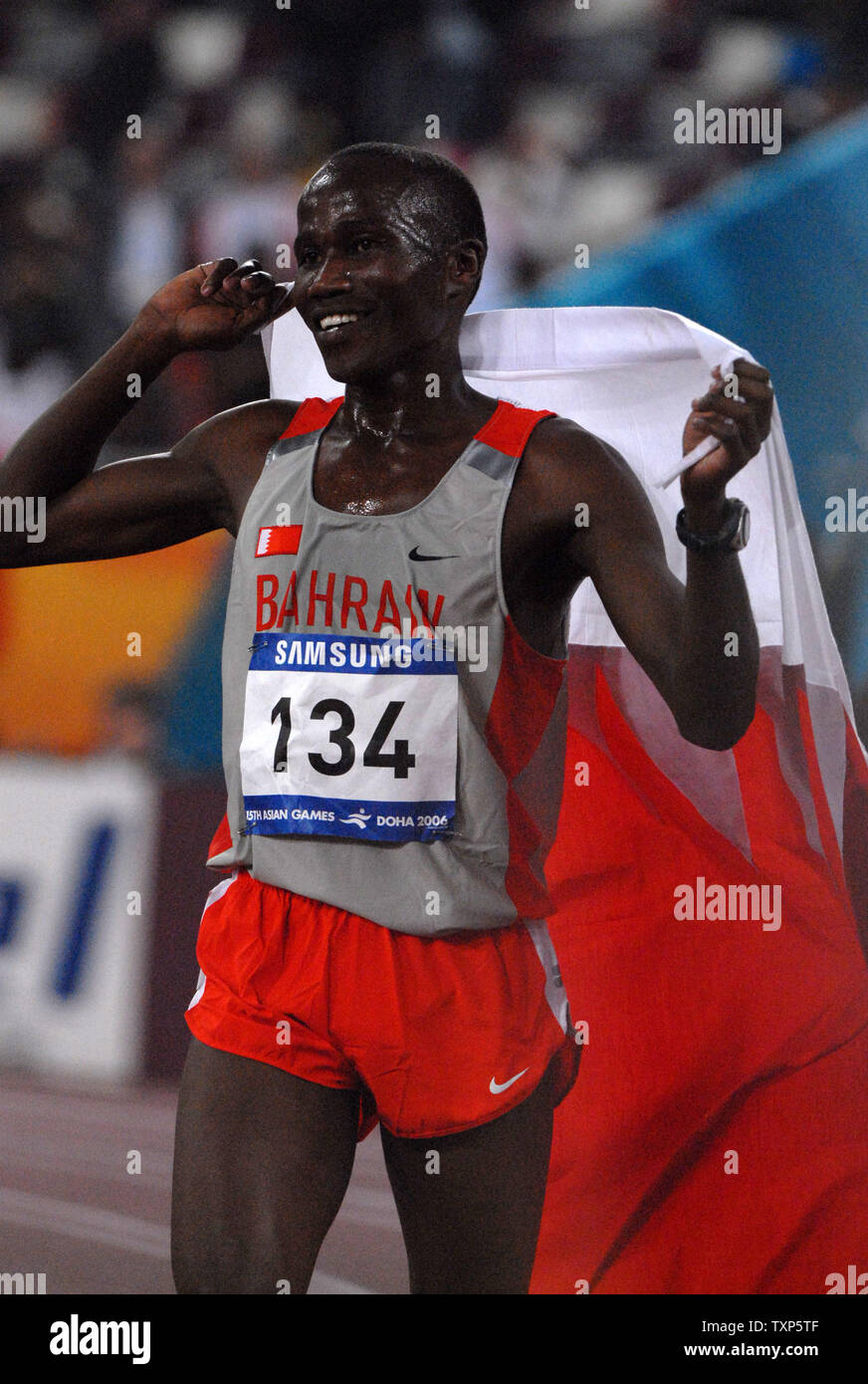 Bahrain's Hassan wins the gold medal in the men's 10,000 meters at the ...