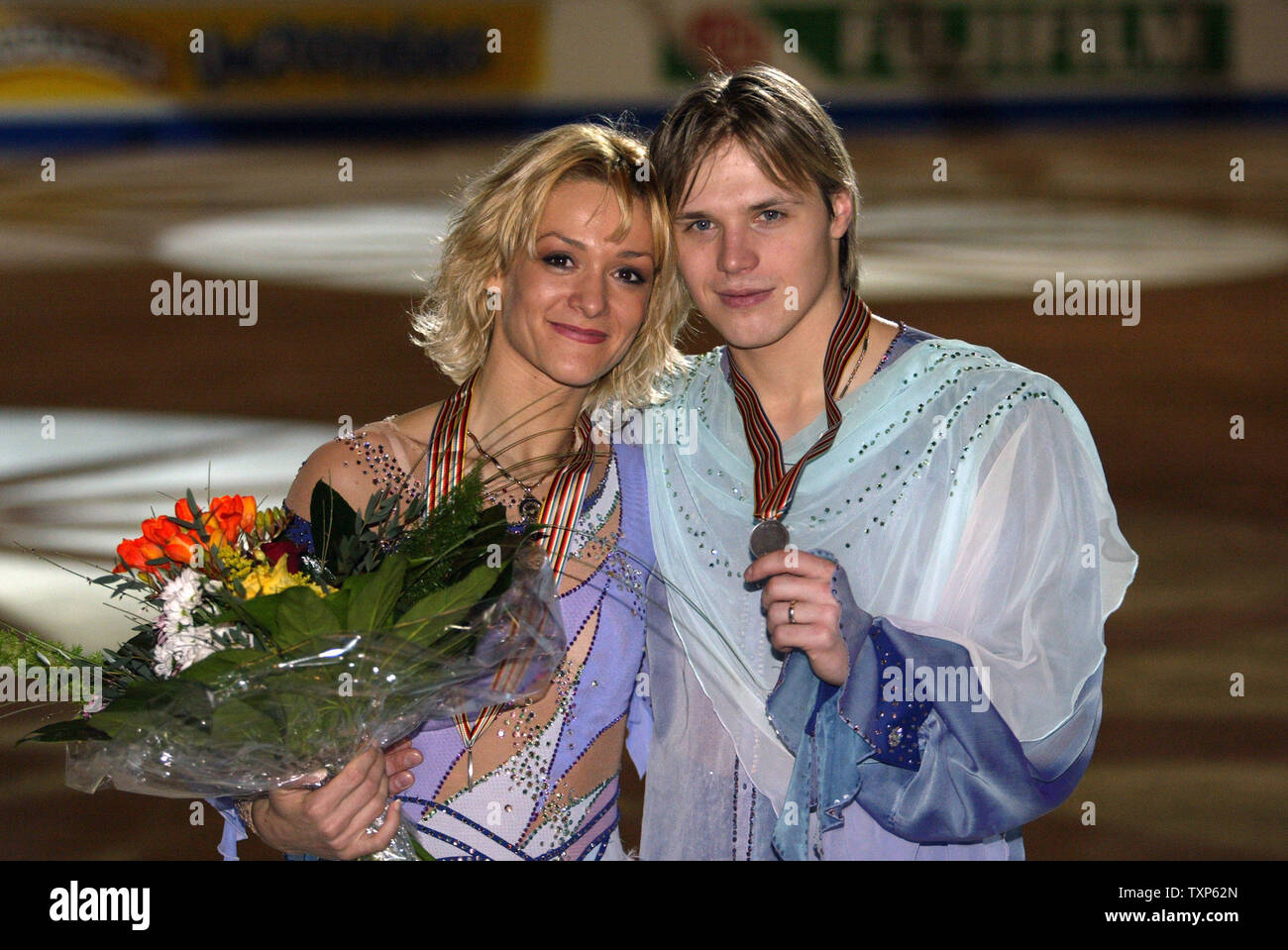 Maxim Staviski and Albena Denkova of Bulgaria took second place silver ...