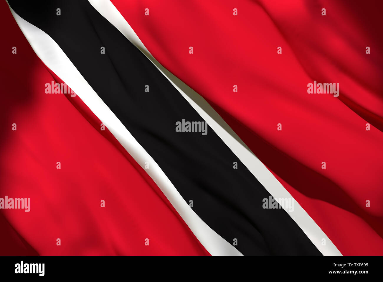 3d rendering of a Trinidad and Tobago national flag waving Stock Photo ...