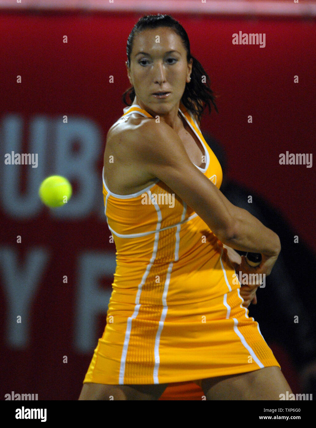 Serbia's Jelena Jankovic in action before twisting her ankle during a ...