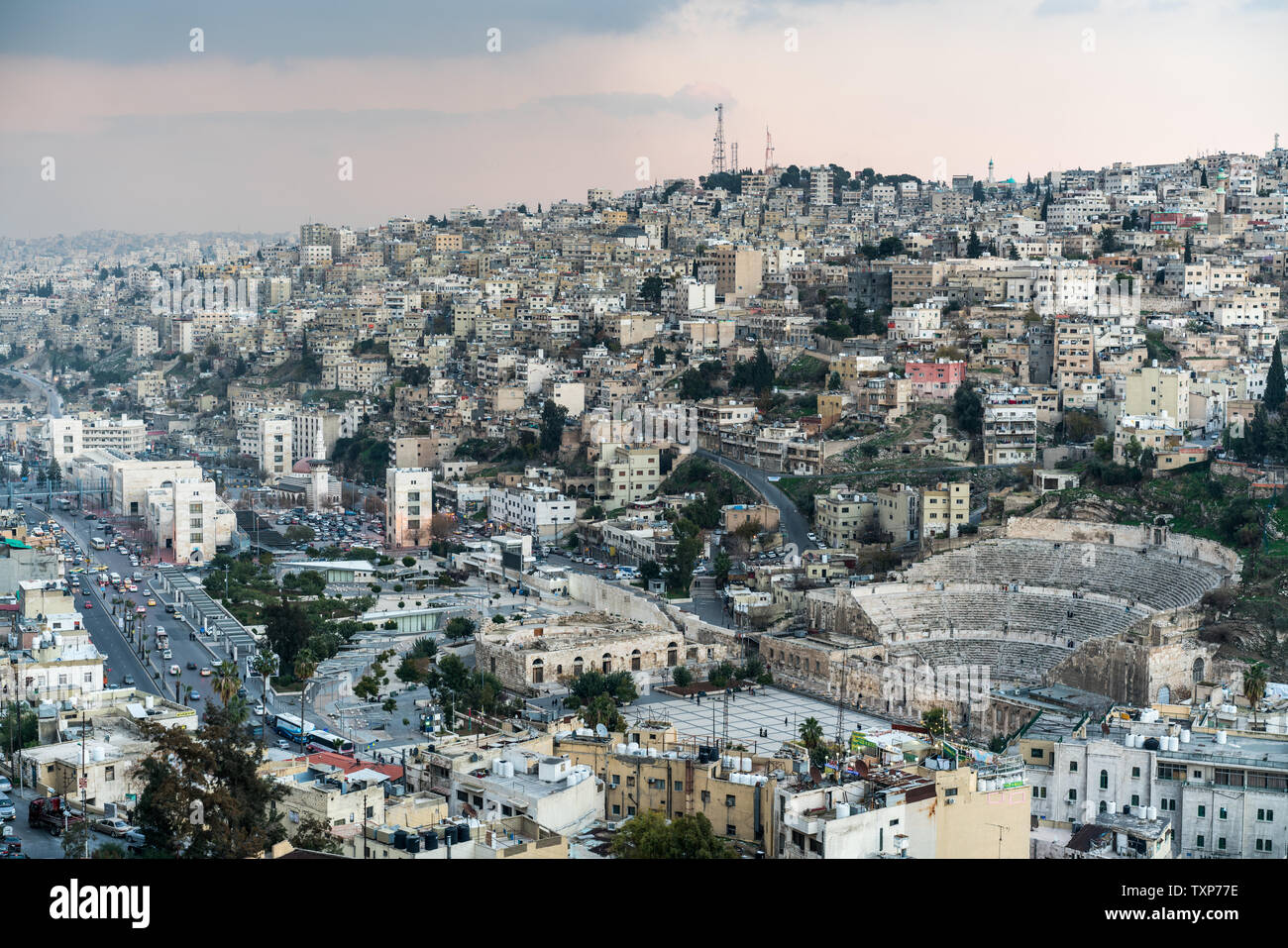 Aerial view of the Amman, Jordan Stock Photo - Alamy