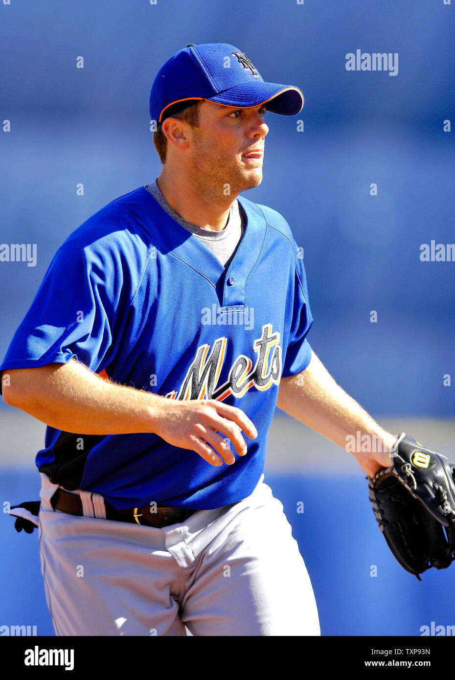 New York Mets third baseman David Wright takes fielding practice prior ...