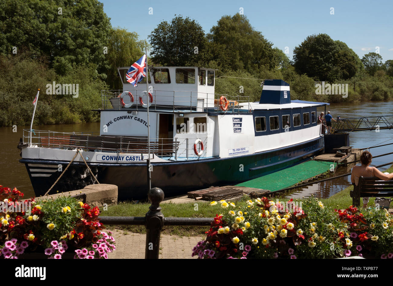 The MV Conway Castle moored on the River Severn, Upton upon Severn ...