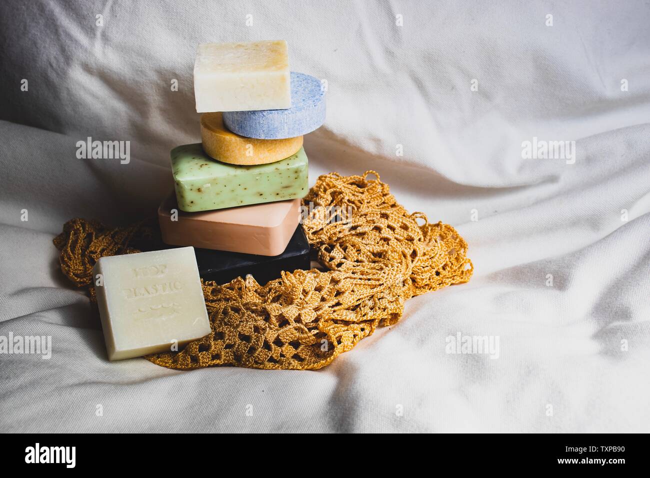Shampoo bar with white background zero waste lifestyle Stock Photo - Alamy