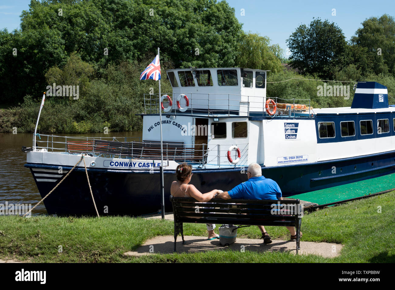 The MV Conway Castle moored on the River Severn, Upton upon Severn ...
