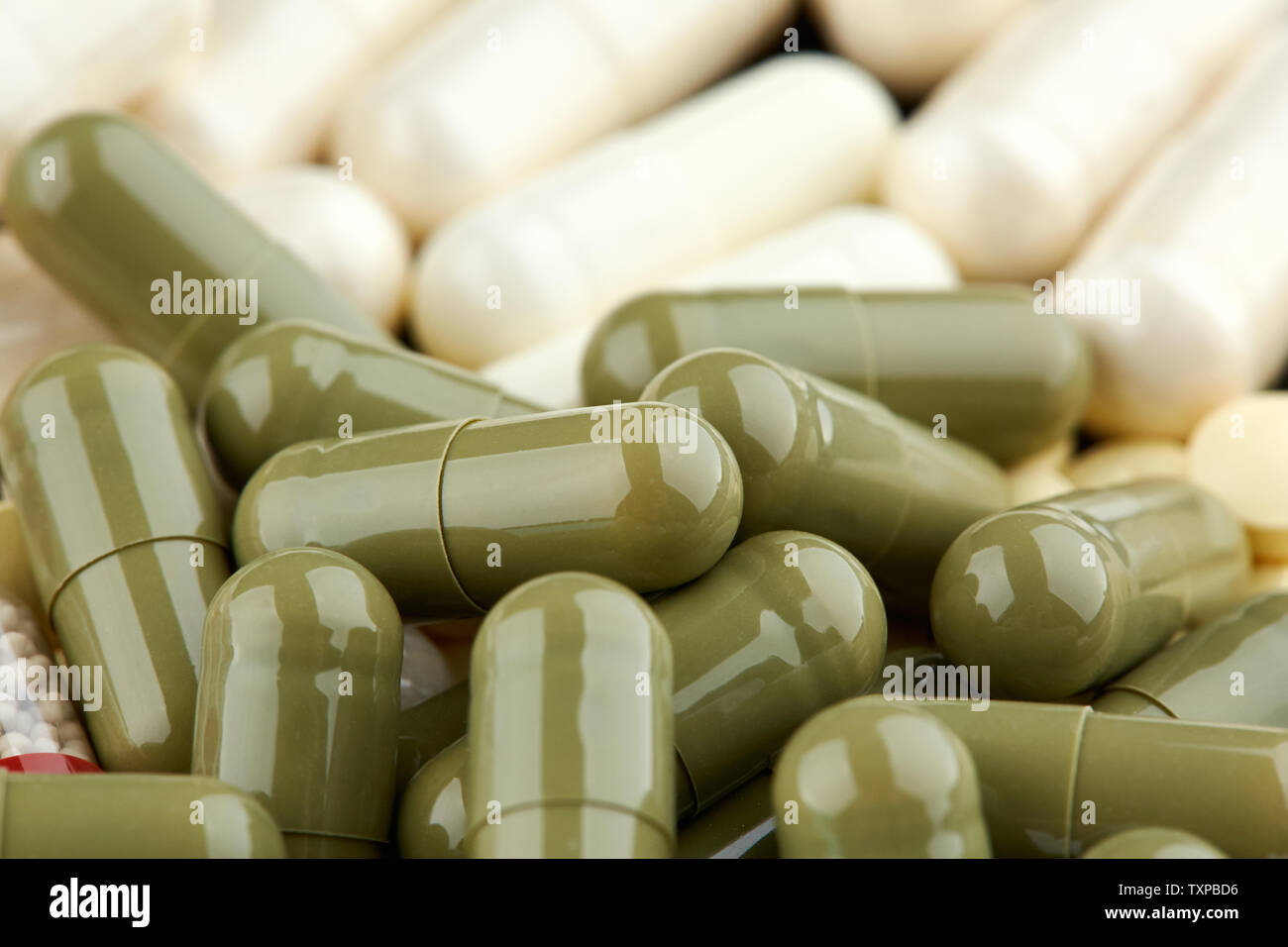 Vitamin cure drug green hi-res stock photography and images - Alamy