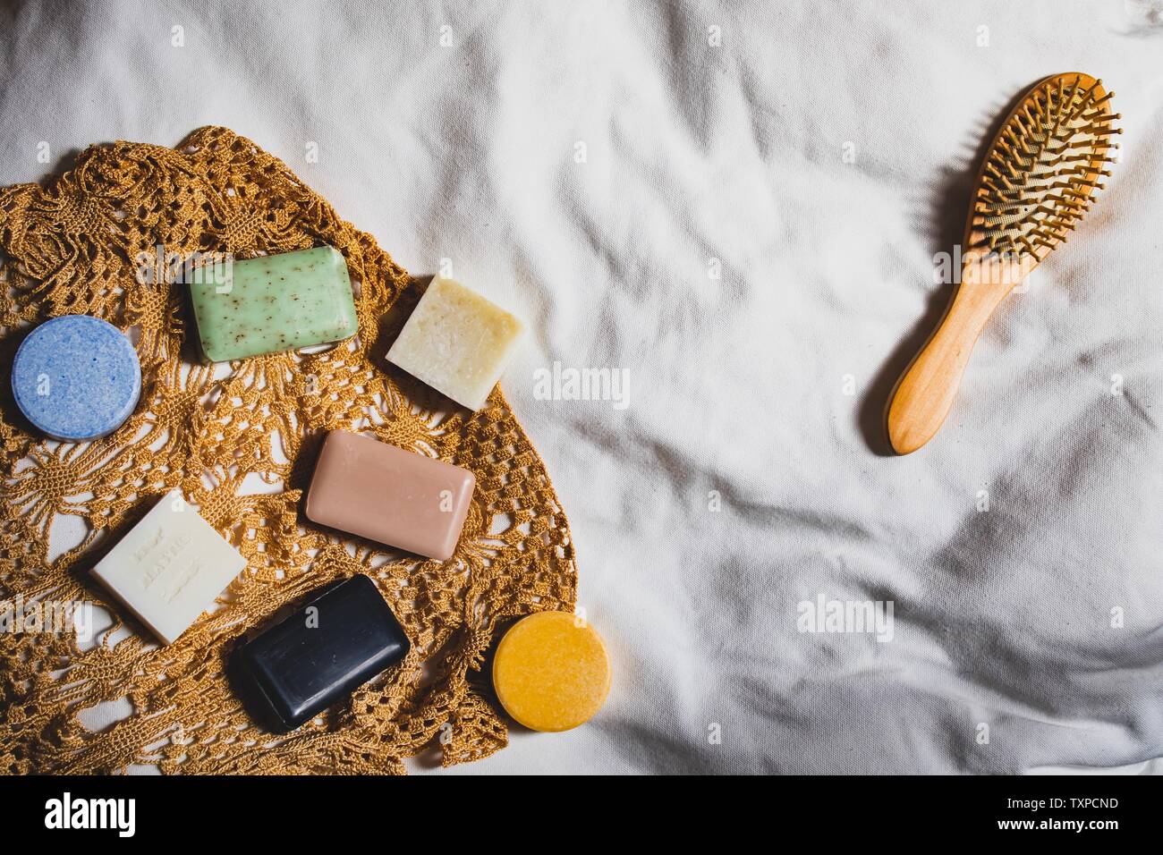 Shampoo bar with white background zero waste lifestyle Stock Photo - Alamy