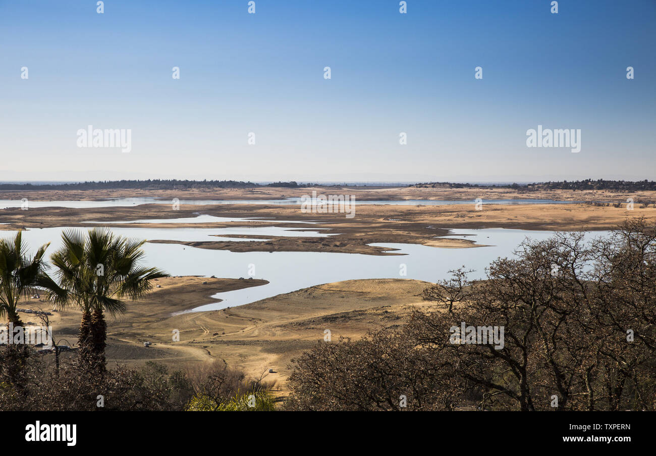 Looking down onto the North (behind) and south (Front) forks of the ...