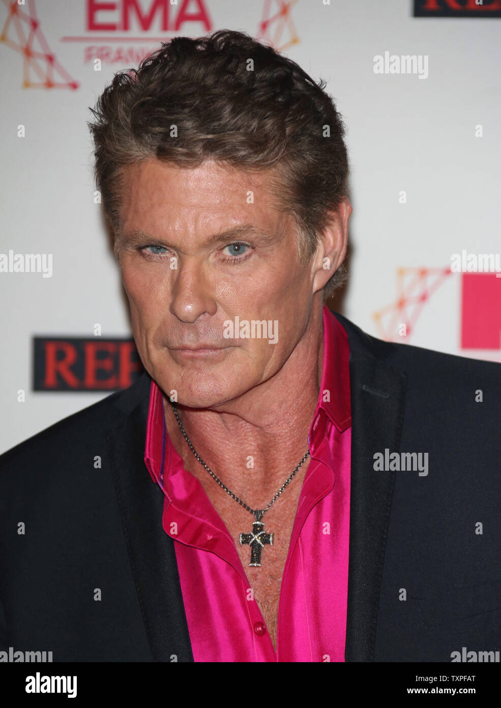 David Hasselhoff arrives on the red carpet at the MTV Europe Music ...