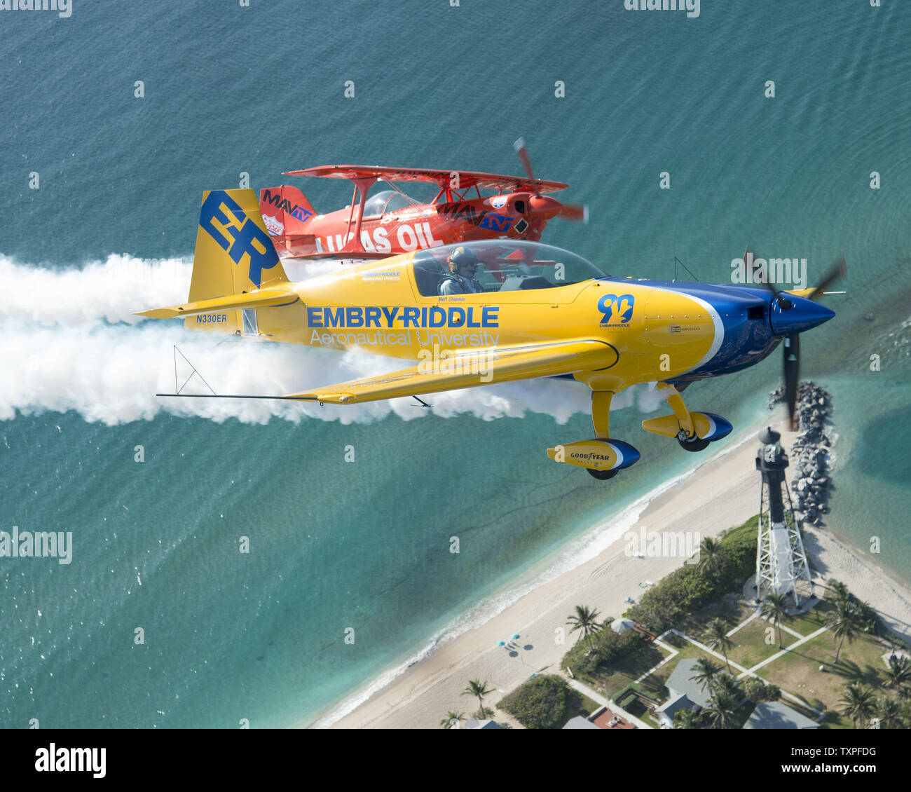 Matt Chapman of Embry Riddle (front) and Mike Wiskus of the Lucas Oil ...