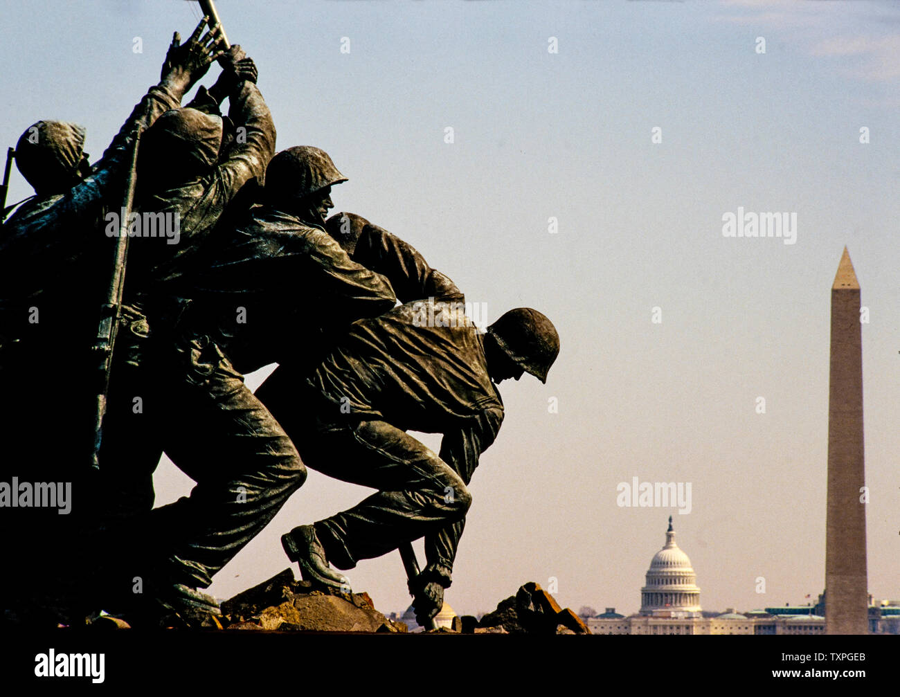 Marines flag raising iwo jima hi-res stock photography and images - Alamy