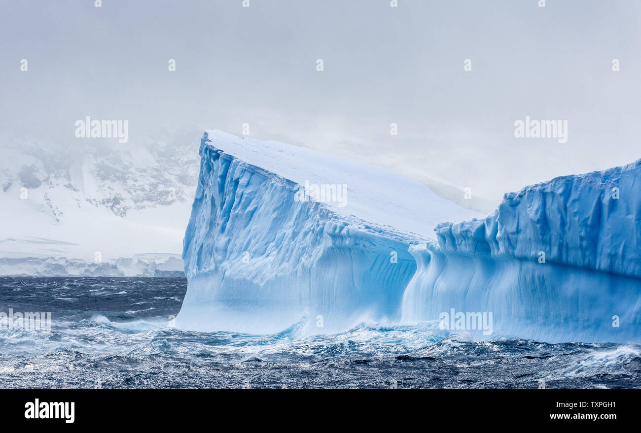 Massive iceberg floating in the Southern Ocean, Antarctica Stock Photo ...