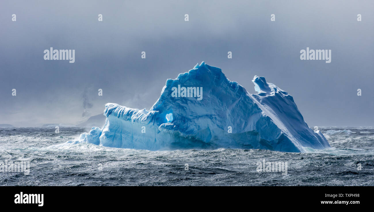 Massive iceberg floating in the Southern Ocean, Antarctica Stock Photo ...