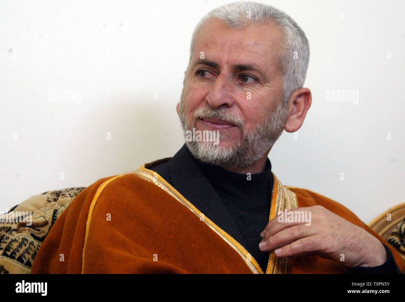 Elected Hamas lawmaker Sayed Seyam attends a meeting to prepare for the ...