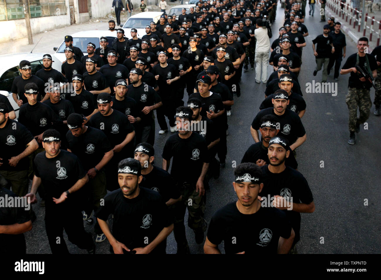 Palestinian militants from Al-Aqsa Martyr's Brigade, an armed off-shoot ...