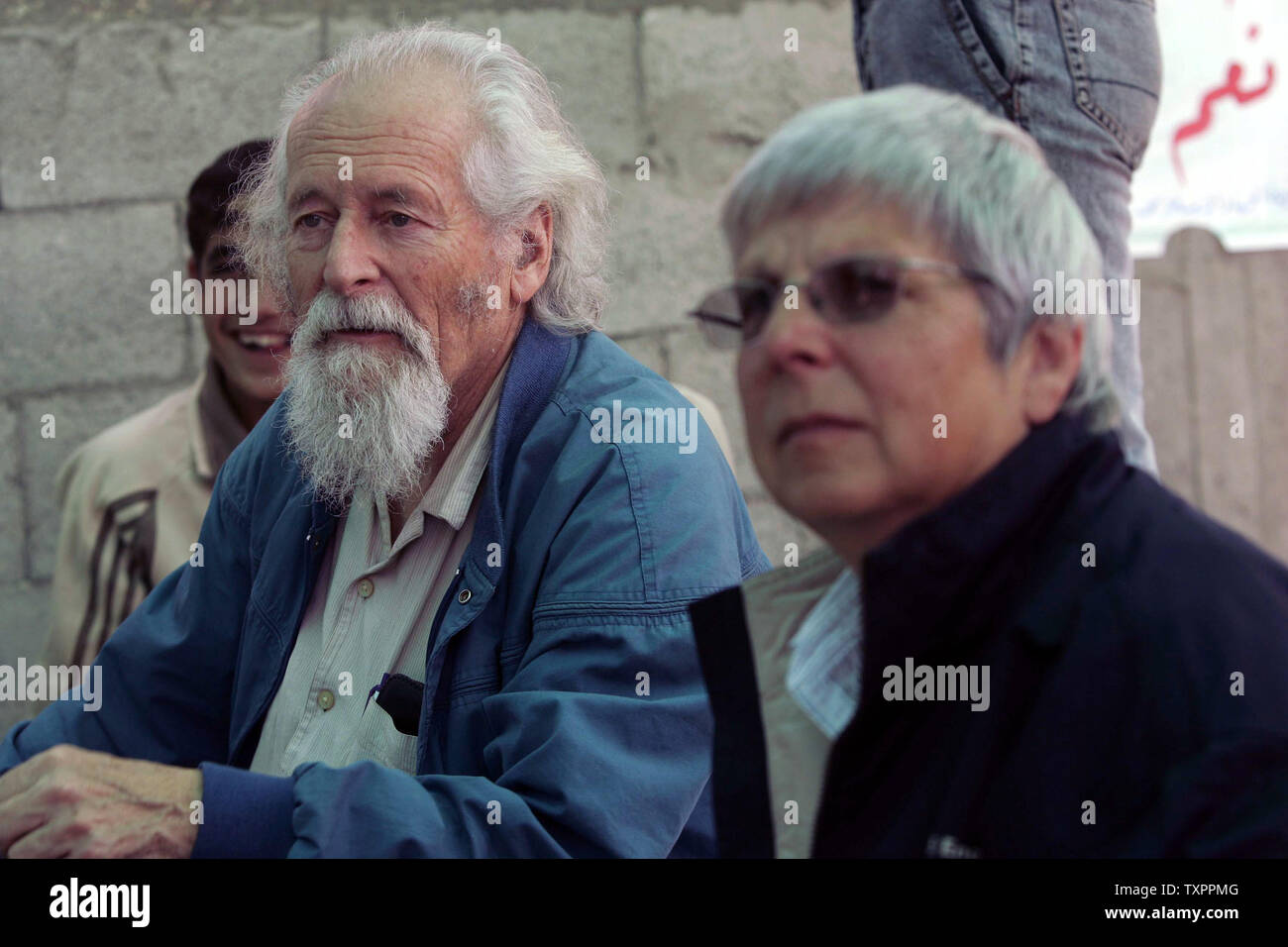 Catholic activists Father Peter Dougherty (L) and sister Mary Gundeck ...
