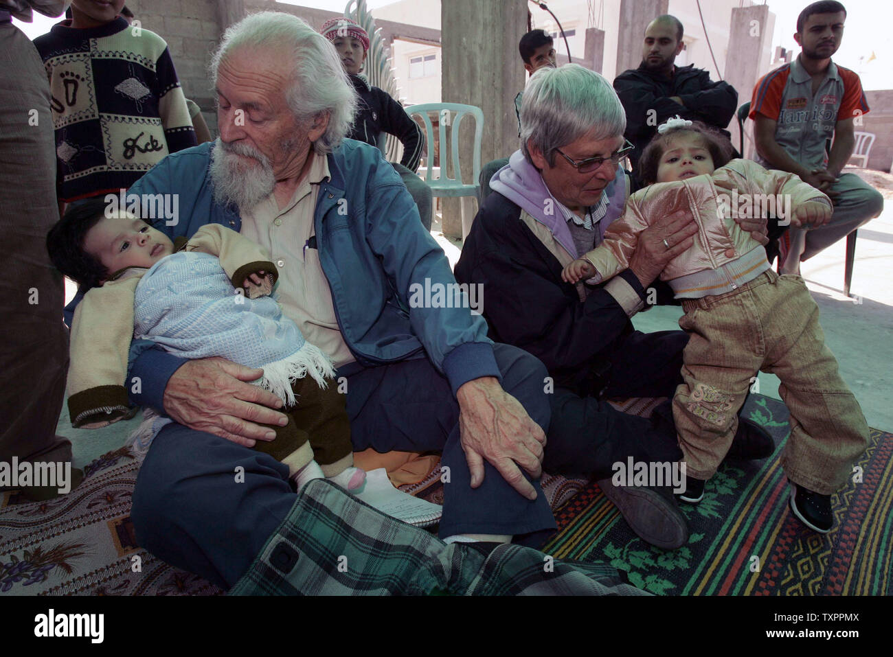 Catholic activists Father Peter Dougherty (L) and sister Mary Gundeck ...