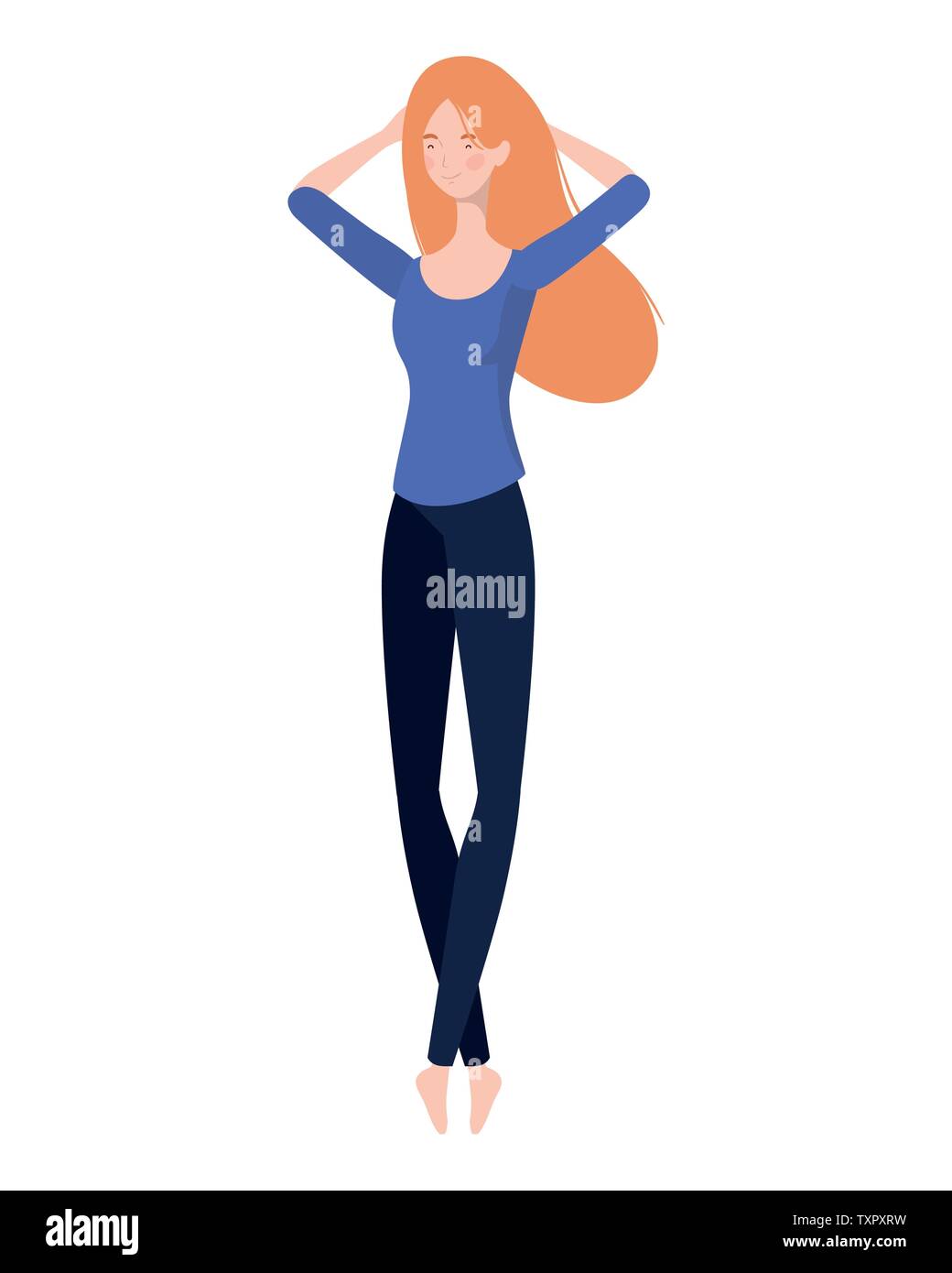 young woman with sleeping pose character Stock Vector Image & Art - Alamy