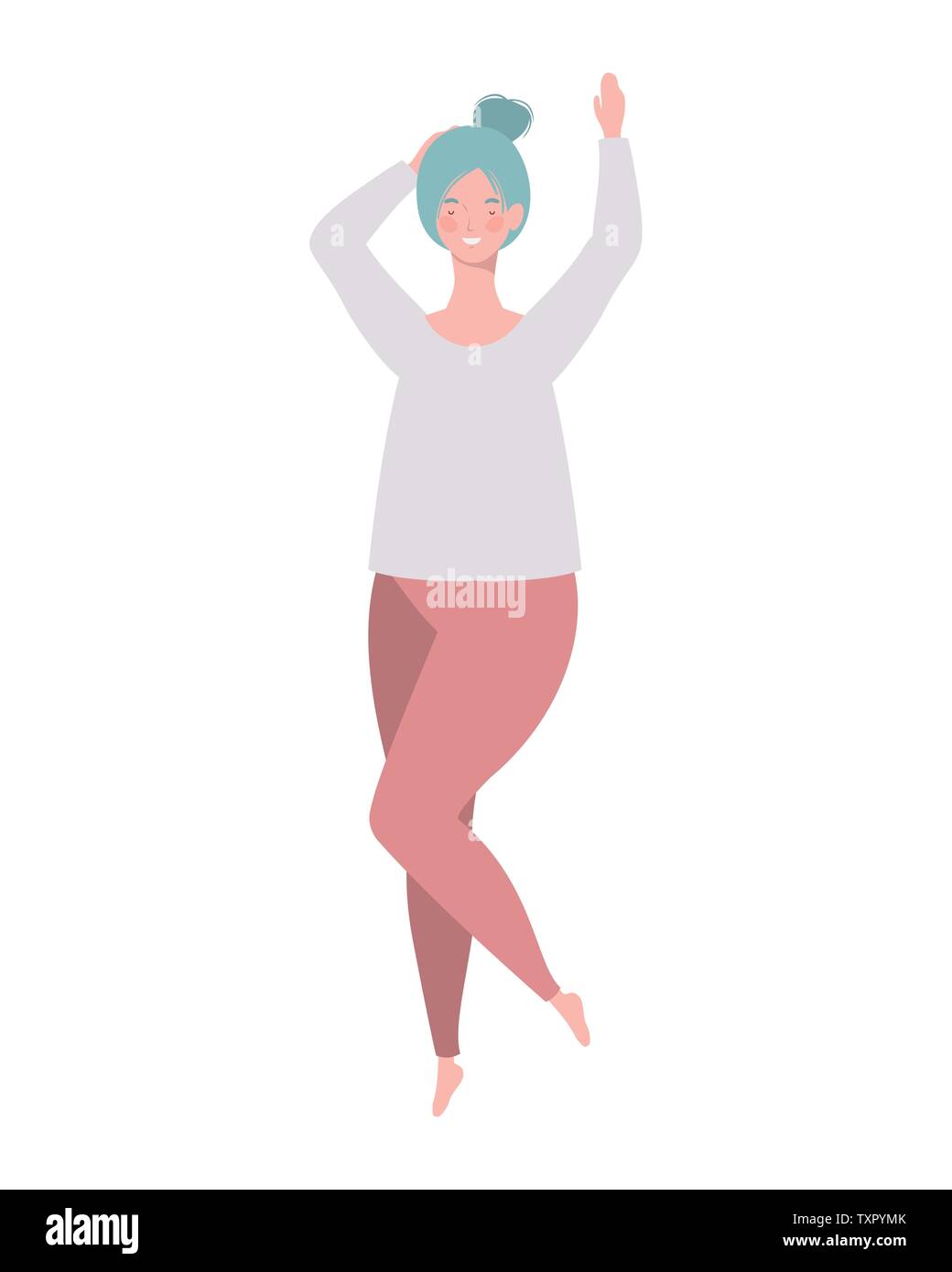 young woman with sleeping pose character Stock Vector Image & Art - Alamy