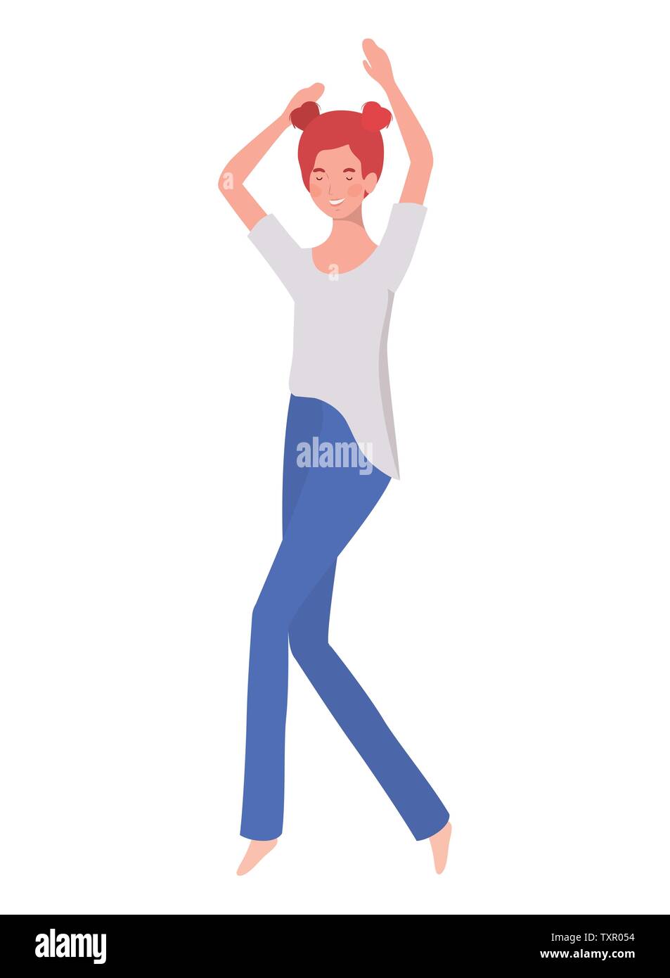 young woman with sleeping pose character Stock Vector Image & Art - Alamy