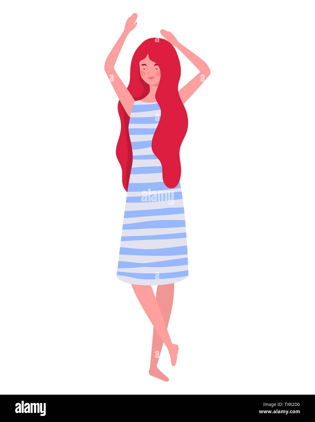 young woman with sleeping pose character Stock Vector Image & Art - Alamy