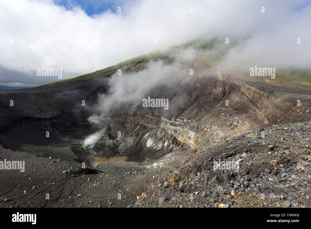 The lokon volcano crater view in Sulawesi, Indonesia Stock Photo - Alamy