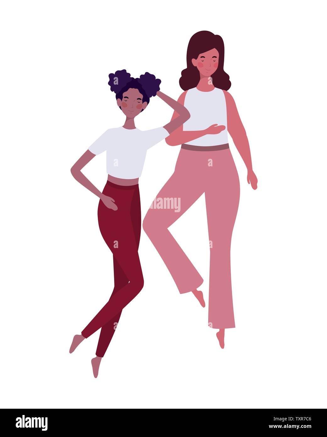 young women with sleeping pose character Stock Vector Image & Art - Alamy