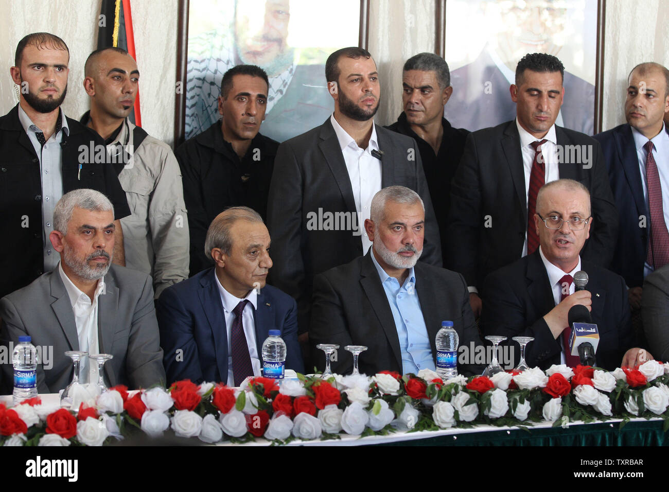 From L to R: Hamas's leader in the Gaza Strip Yahya Sinwar, Director of ...